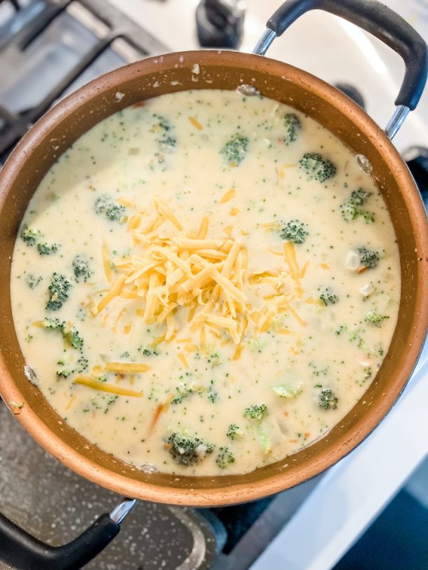 Lightened Up Broccoli Cheese Soup - Pound Dropper