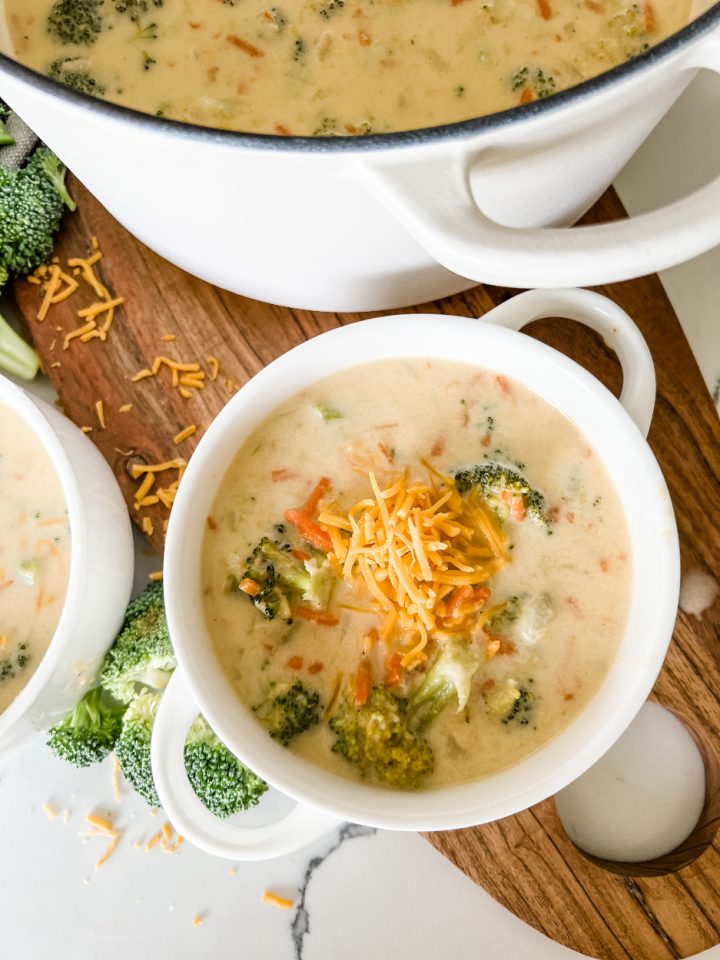Lightened Up Broccoli Cheese Soup - Pound Dropper