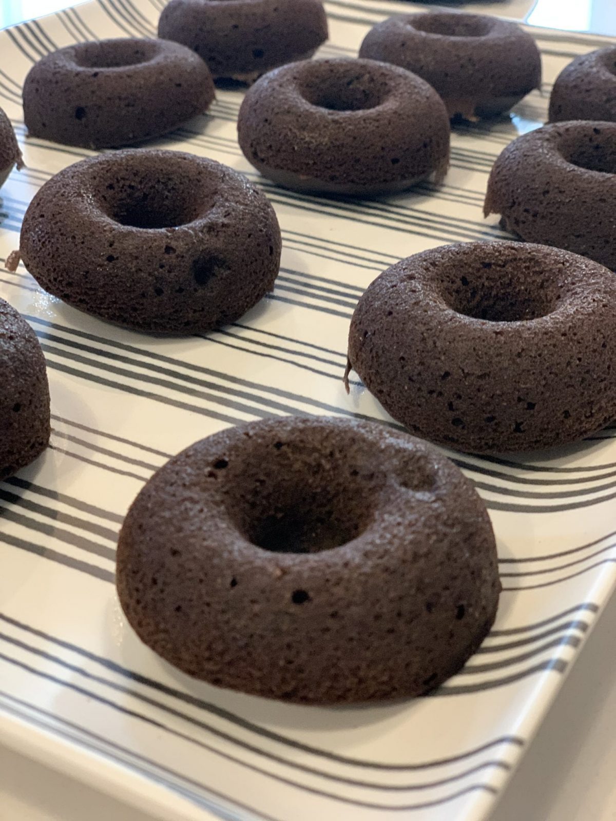 Two Point Chocolate Candy Cane Donuts - Pound Dropper