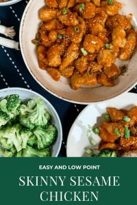 Easy Low Point Skinny Sesame Chicken - Pound Dropper
