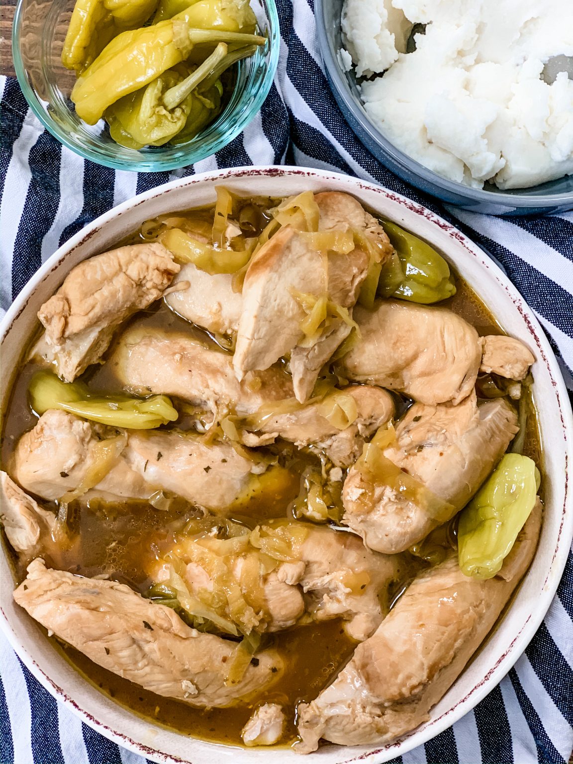 Instant Pot or Slow Cooker Mississippi Chicken - Pound Dropper
