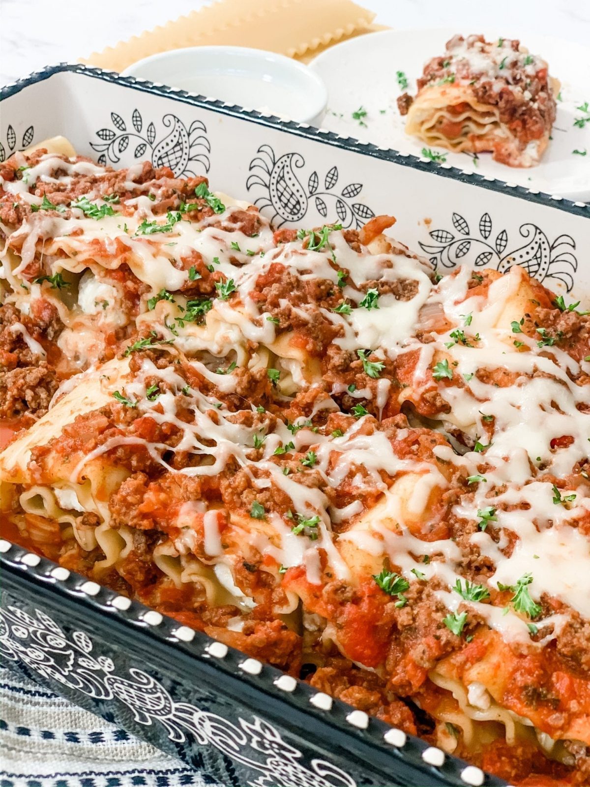 Easy Skinny Lasagna Roll Ups - Pound Dropper