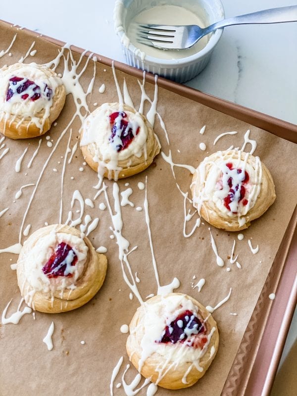 Easy Crescent Roll Cream Cheese Danishes - Pound Dropper