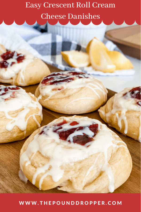 Easy Crescent Roll Cream Cheese Danishes - Pound Dropper