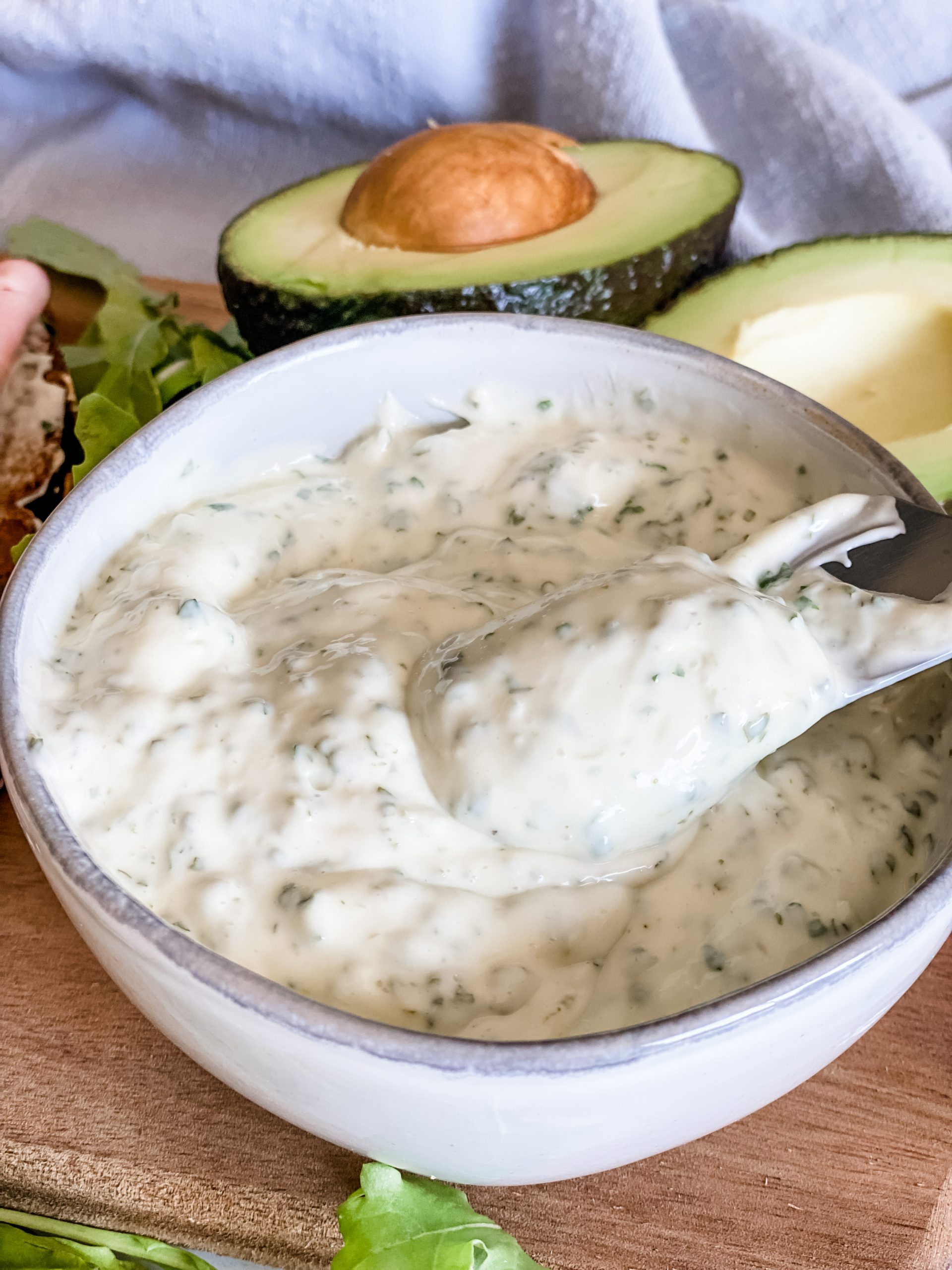 Easy Lightened Up Basil Mayonnaise - Pound Dropper