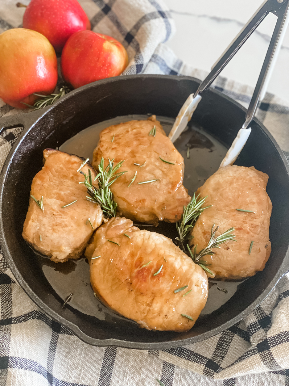 Apple Cider Glazed Pork Chops - Pound Dropper