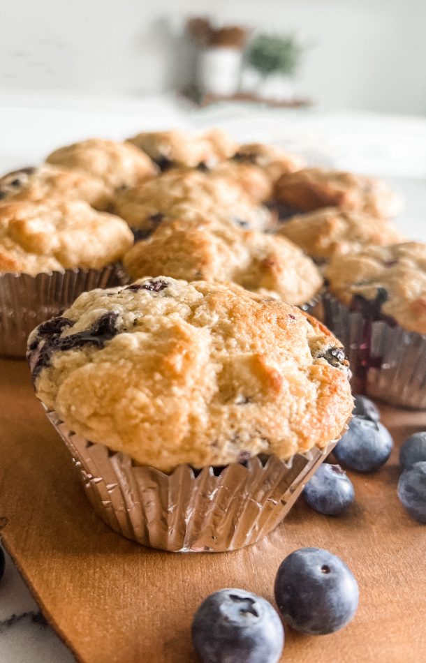 Easy Lightened Up Blueberry Banana Muffins - Pound Dropper