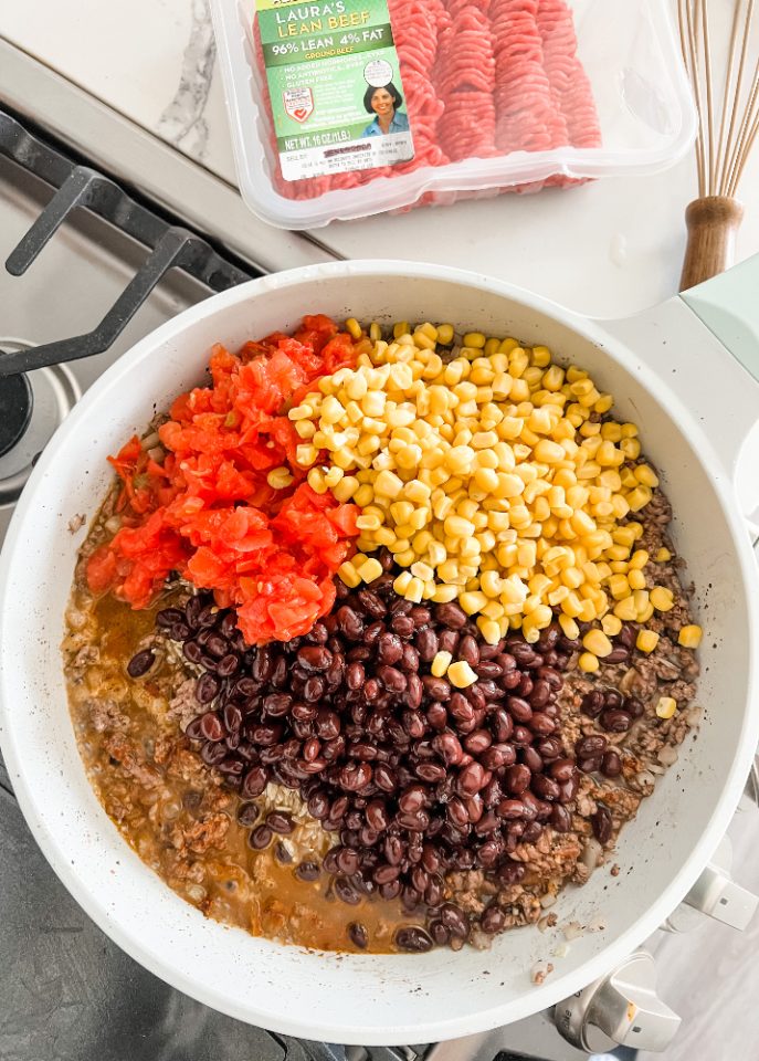 One Pot Mexican Beef and Rice Skillet - Pound Dropper