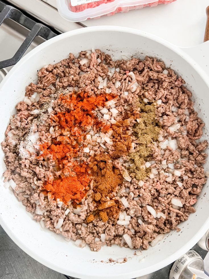 One Pot Mexican Beef and Rice Skillet - Pound Dropper