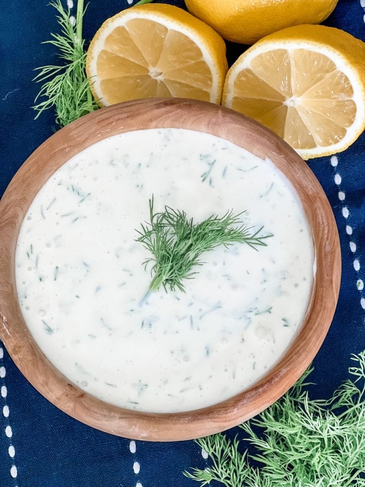 Lightened Up Creamy Dill Sauce - Pound Dropper