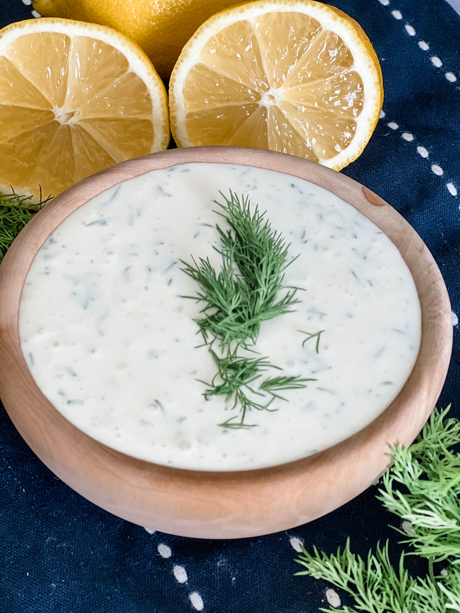Lightened Up Creamy Dill Sauce - Pound Dropper