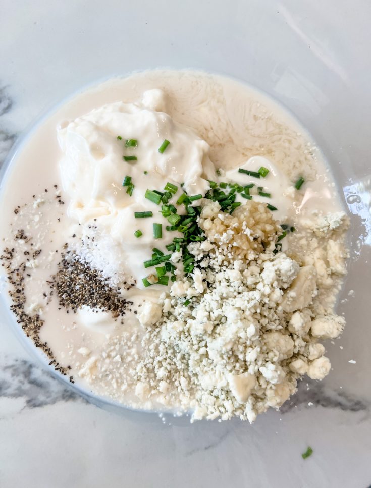 Easy Skinny Blue Cheese Dressing or Dip - Pound Dropper
