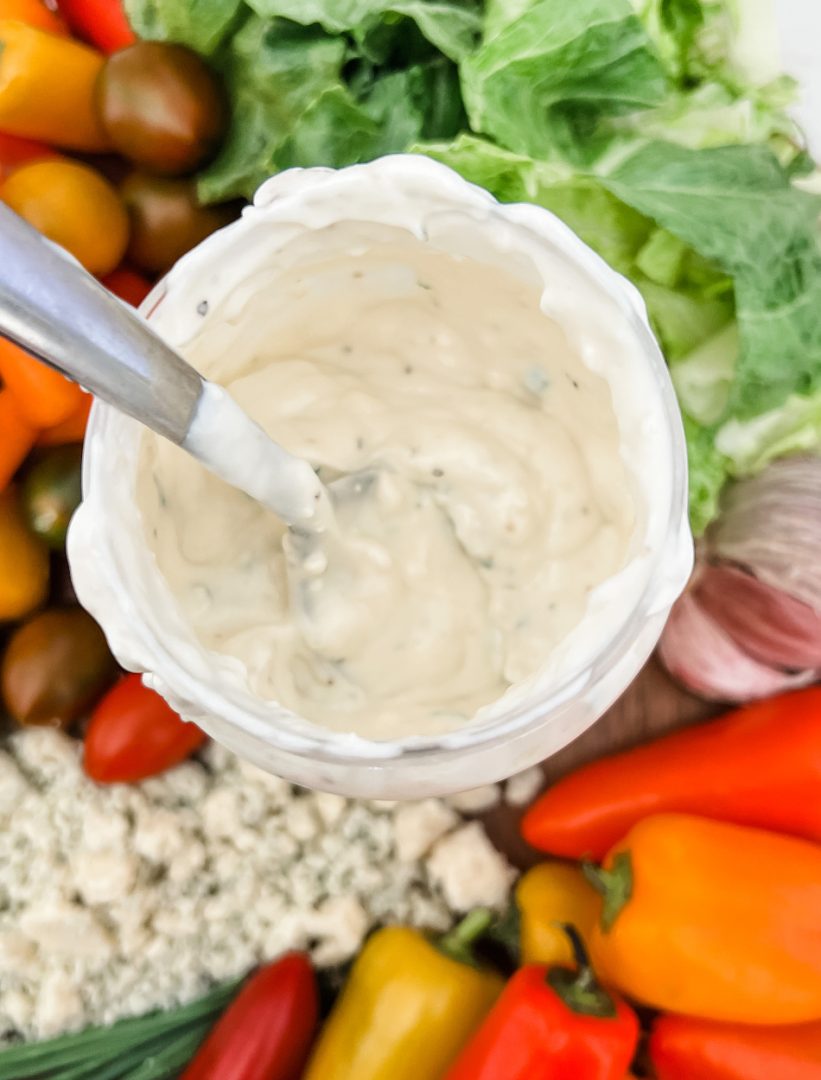 Easy Skinny Blue Cheese Dressing or Dip - Pound Dropper