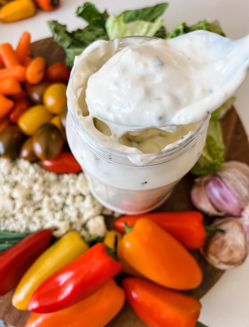 Easy Skinny Blue Cheese Dressing or Dip - Pound Dropper