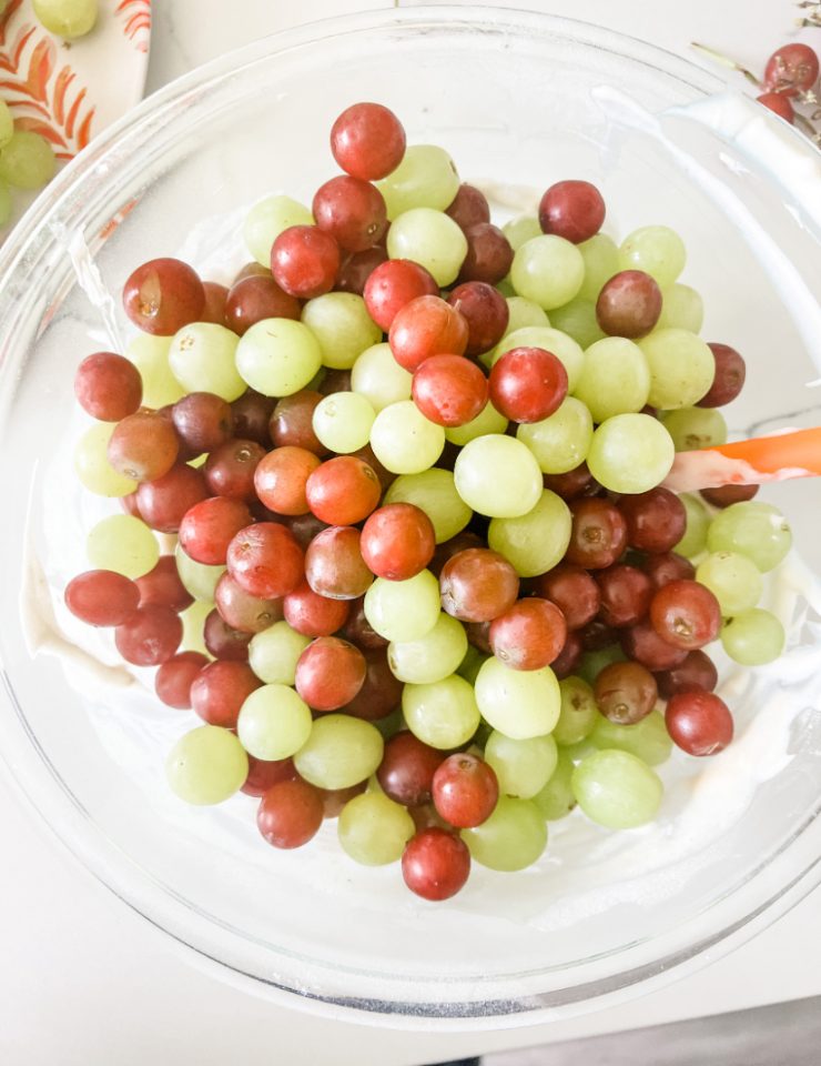 Skinny Creamy Grape Salad - Pound Dropper