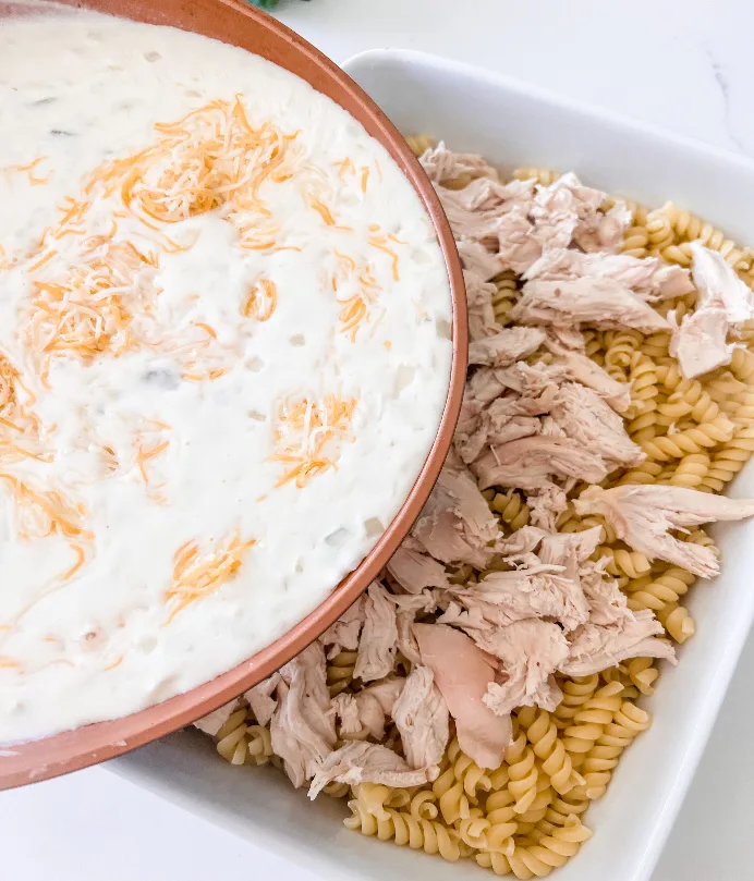 Lightened Up Jalapeño Popper Chicken Casserole - Pound Dropper