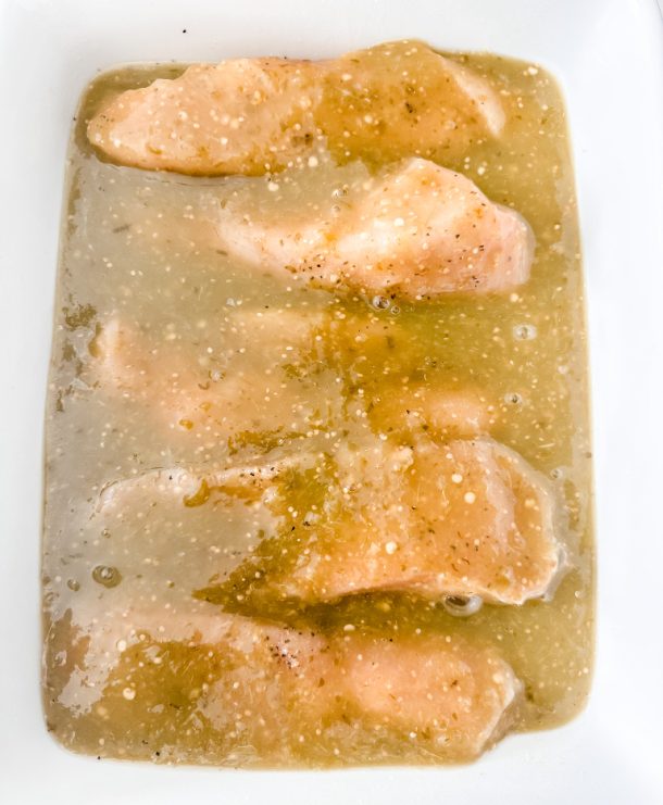 Easy Baked Salsa Verde Chicken - Pound Dropper