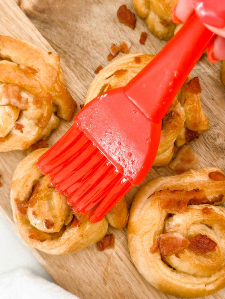 Easy Lightened Up Maple Bacon Breakfast Rolls - Pound Dropper