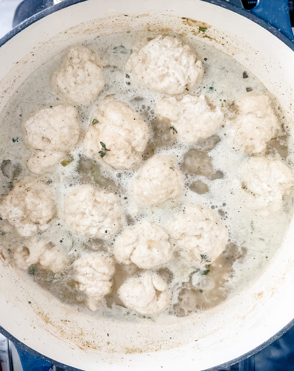One Pot Chicken and Dumplings - Pound Dropper