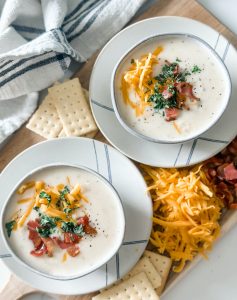 Easy Instant Pot Potato Soup - Pound Dropper