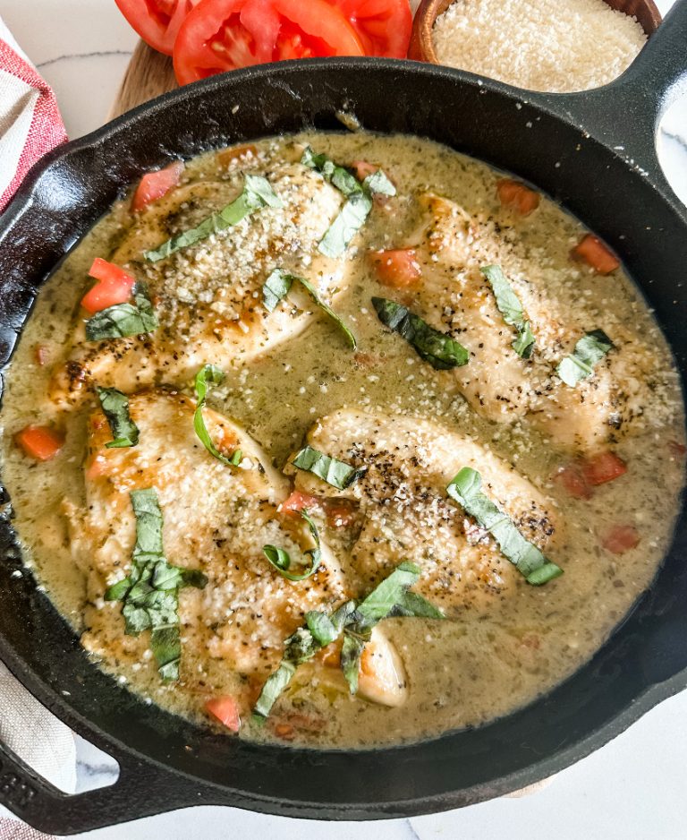 Creamy Pesto Chicken - Pound Dropper