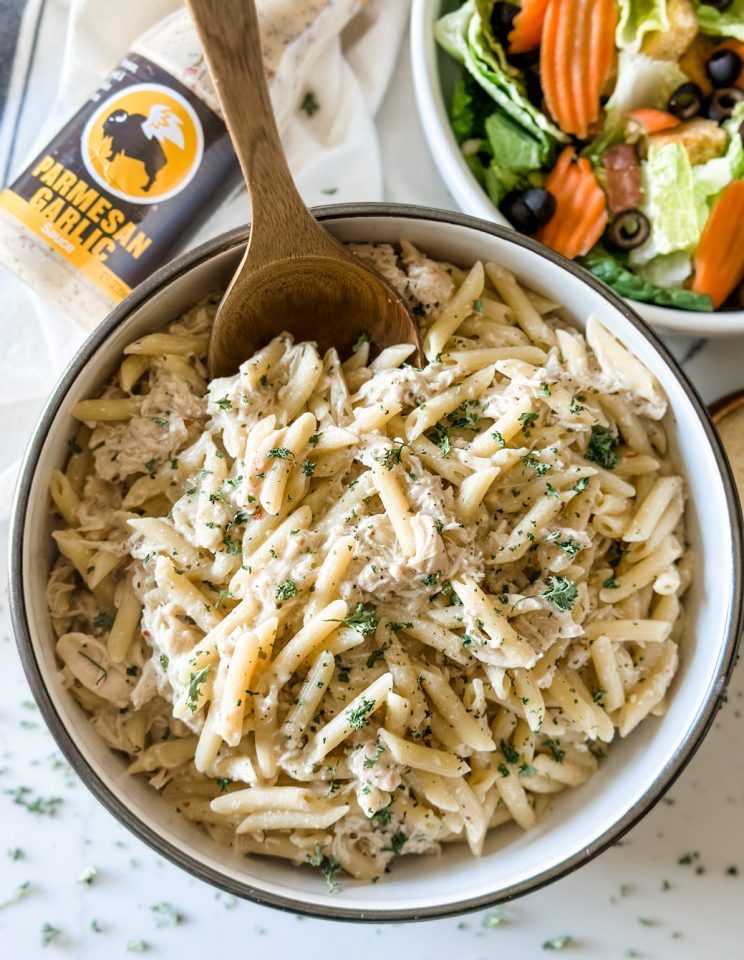 Buffalo Wild Wings Garlic Parmesan Chicken Pasta - Pound Dropper