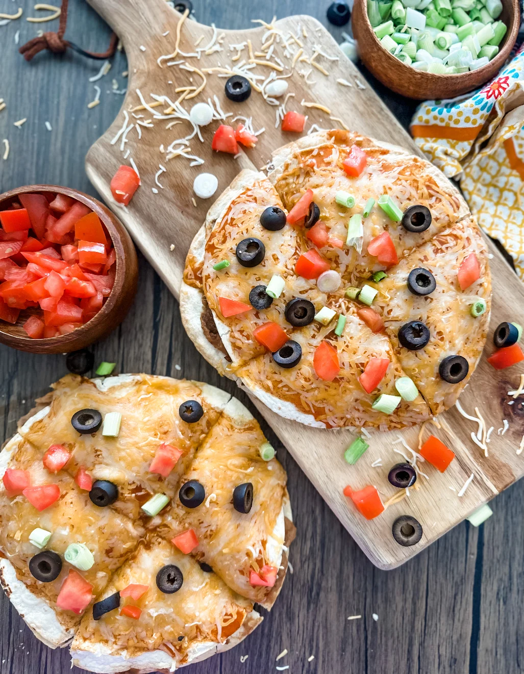 Lightened Up Taco Bell Copycat Mexican Pizzas - Pound Dropper