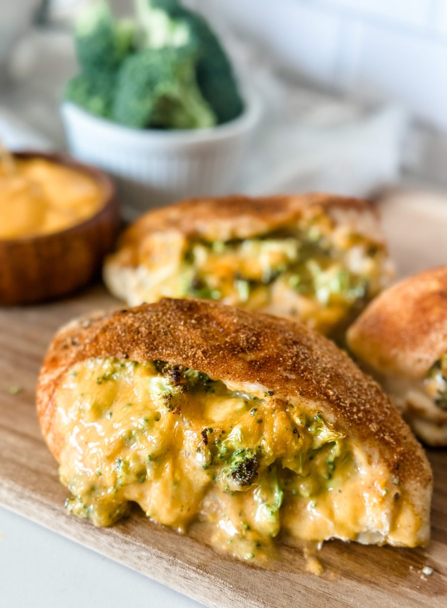 Broccoli Cheddar Stuffed Chicken Breasts - Pound Dropper