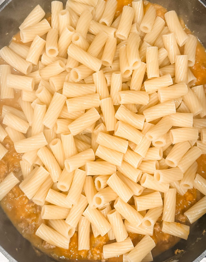 Pumpkin Pasta with Italian Turkey Sausage - Pound Dropper