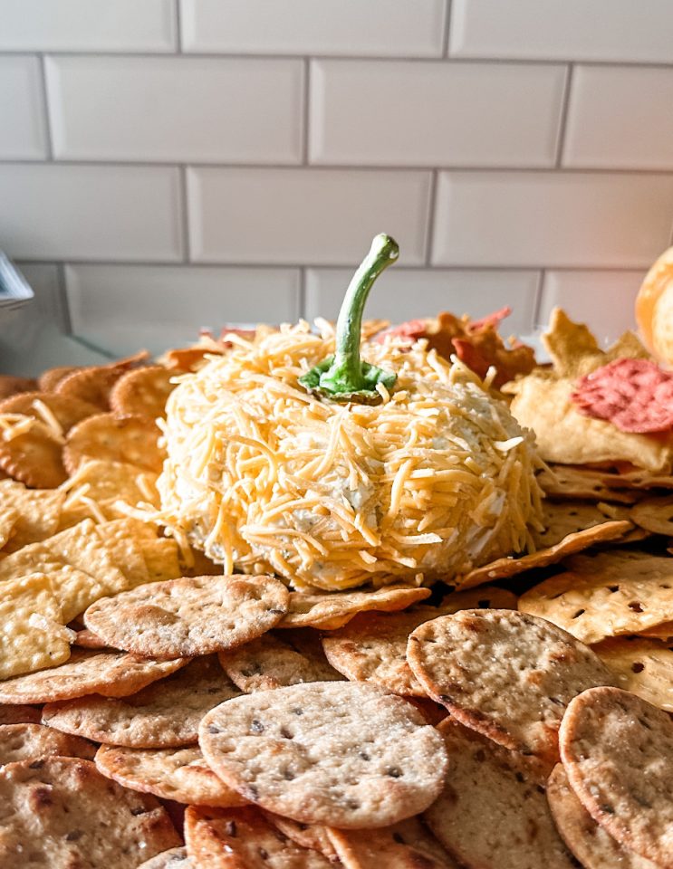 Easy Lightened Up Pumpkin Shaped Cheeseball - Pound Dropper