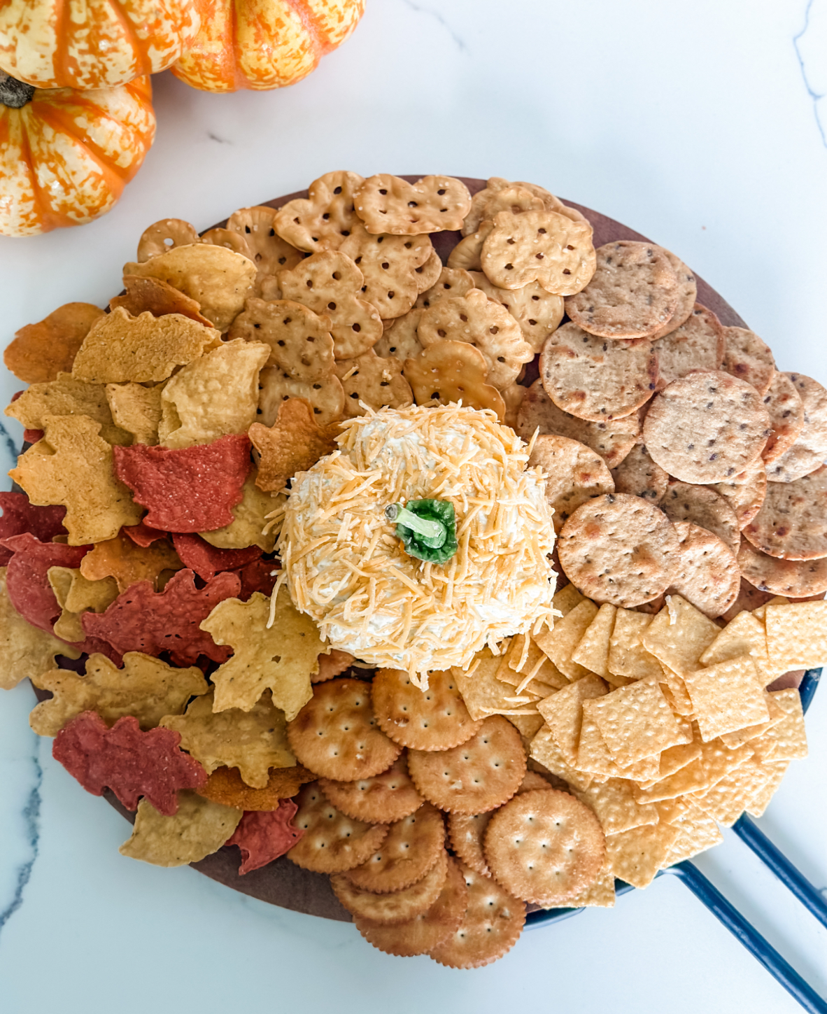 Easy Lightened Up Pumpkin Shaped Cheeseball - Pound Dropper