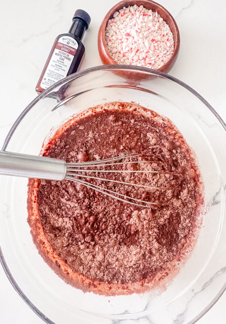 Lightened Up Chocolate Peppermint Poke Cake - Pound Dropper
