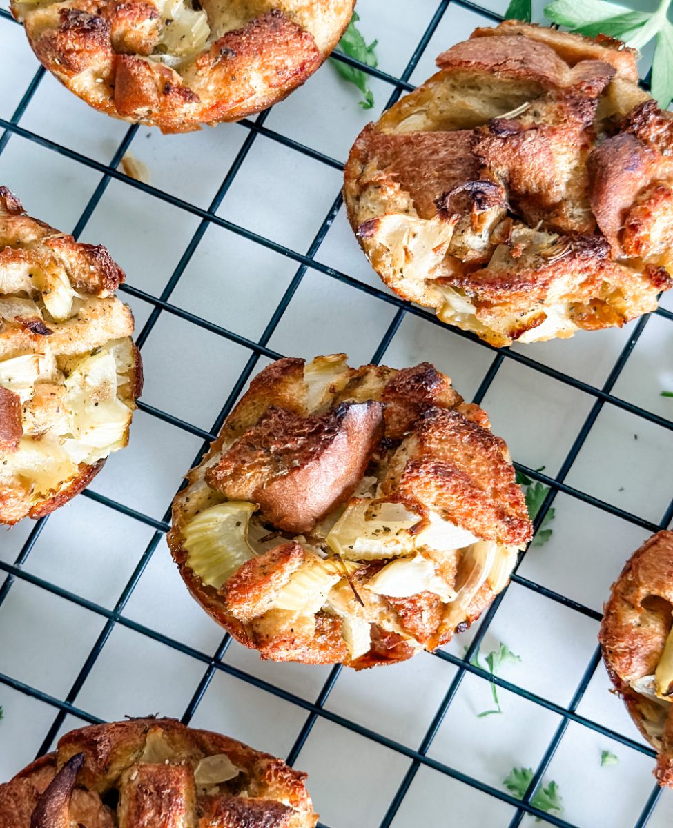 Lightened Up Stuffing Muffins - Pound Dropper