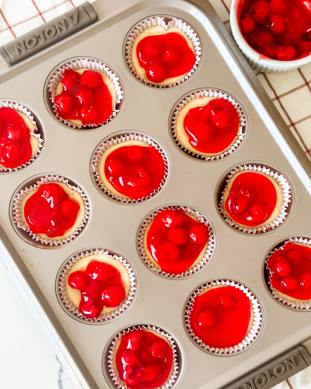 Mini Cherry Cheesecake Cups - Pound Dropper