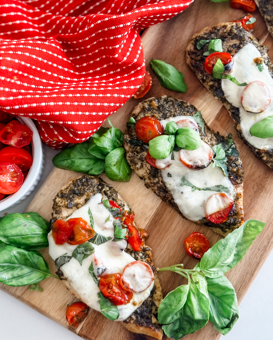 Lightened Up Pesto Chicken Bake - Pound Dropper