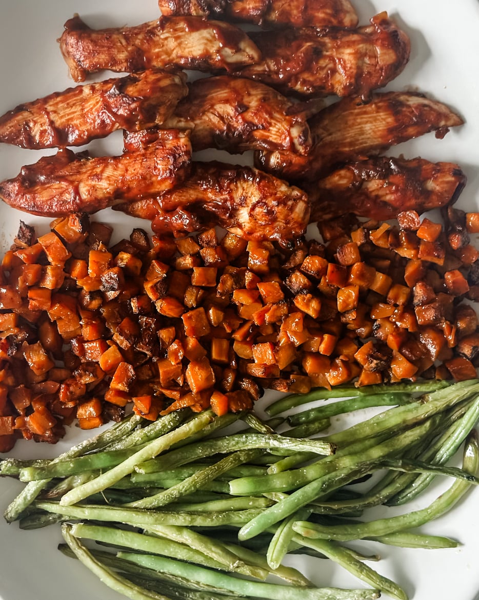 Sheet Pan BBQ Chicken With Veggies - Pound Dropper