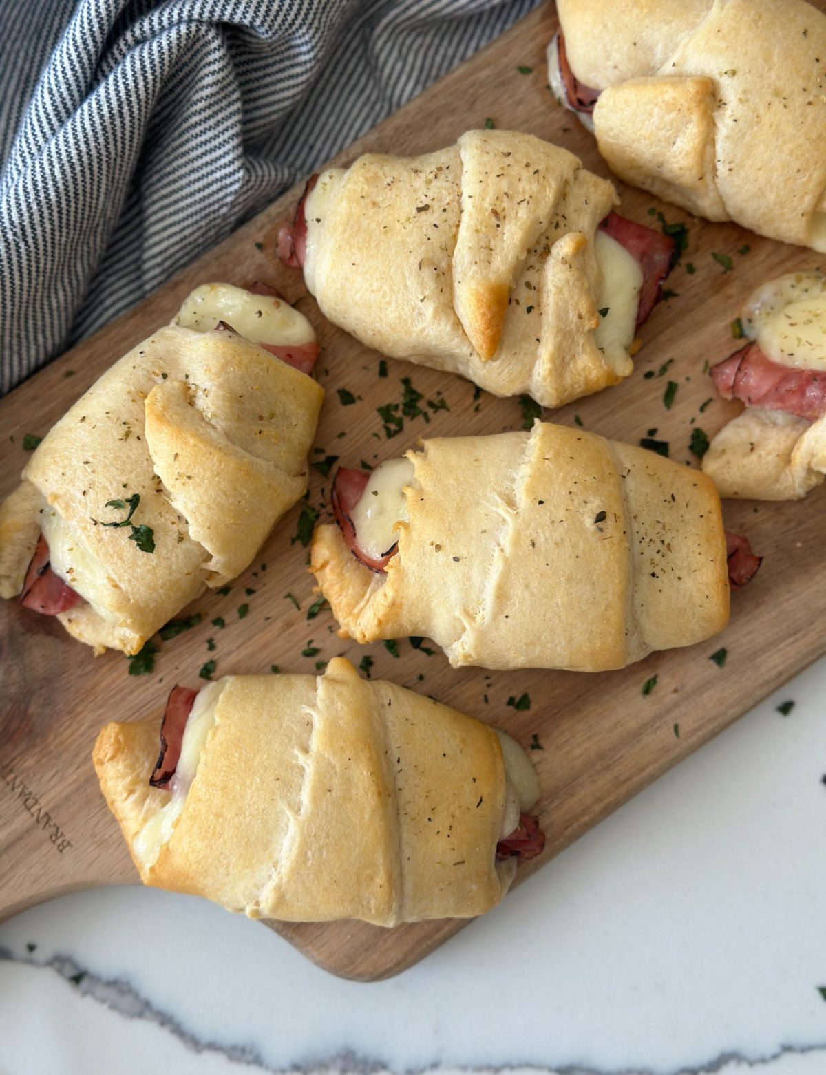 Easy Ham and Cheese Crescent Roll Ups - Pound Dropper