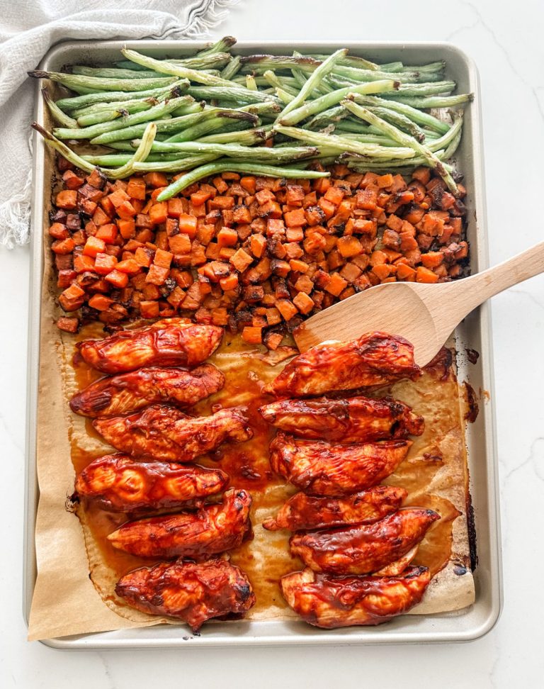 Sheet Pan BBQ Chicken With Veggies - Pound Dropper