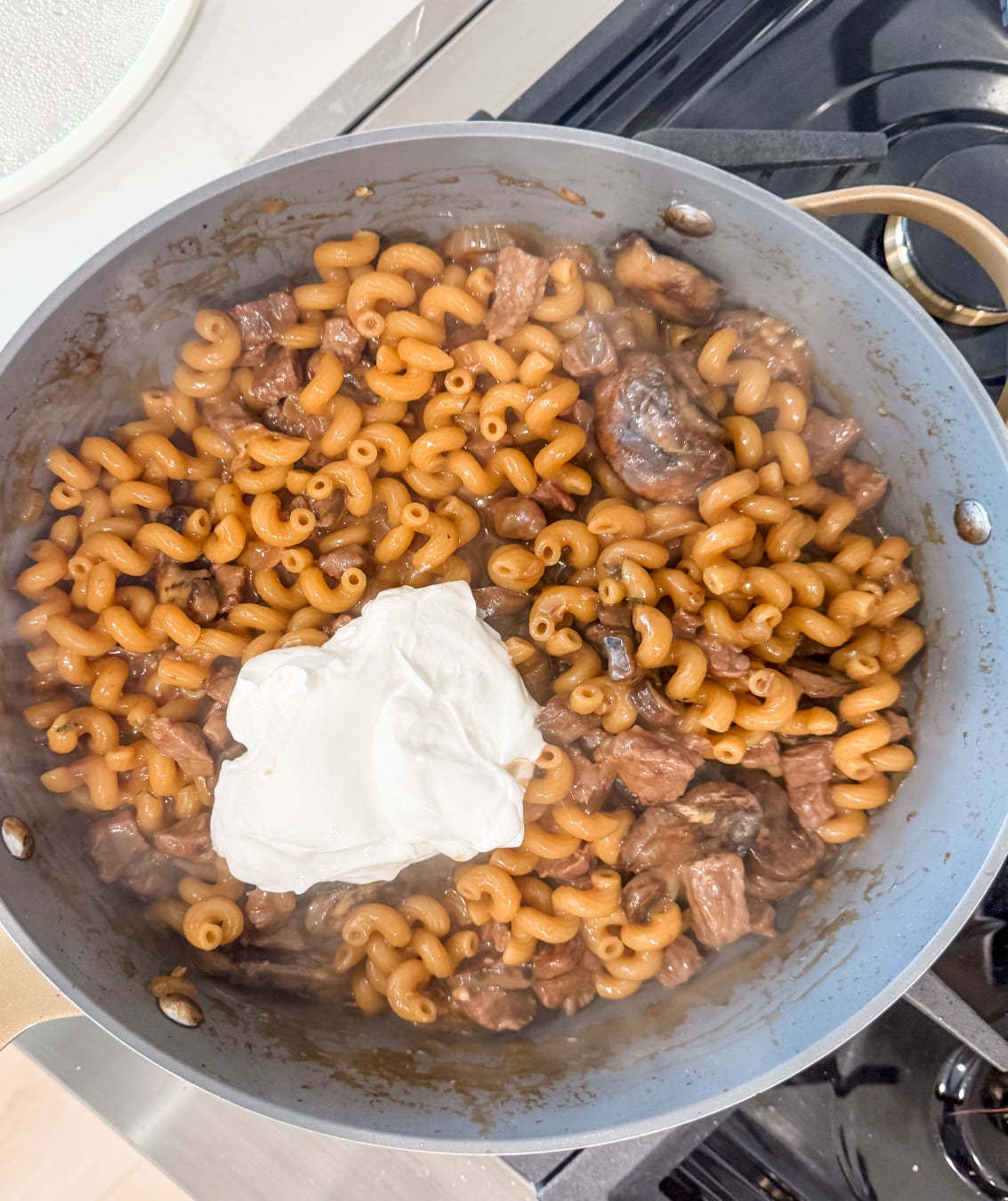 One Pan Beef Stroganoff - Pound Dropper