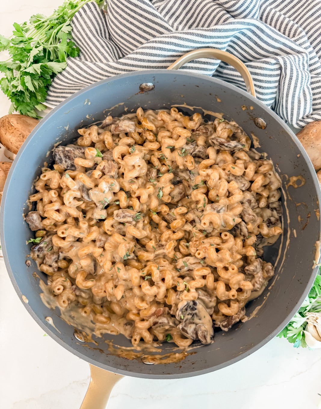 One Pan Beef Stroganoff - Pound Dropper