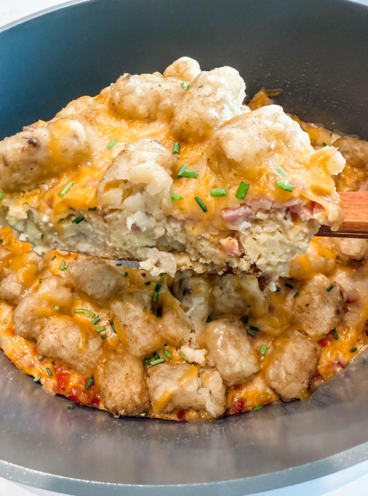 Slow Cooker Breakfast Tater Tot Casserole - Pound Dropper