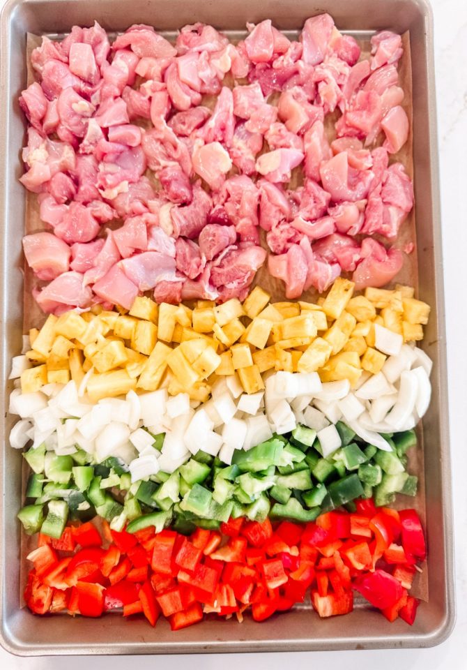 Sheet Pan Hawaiian Chicken - Pound Dropper