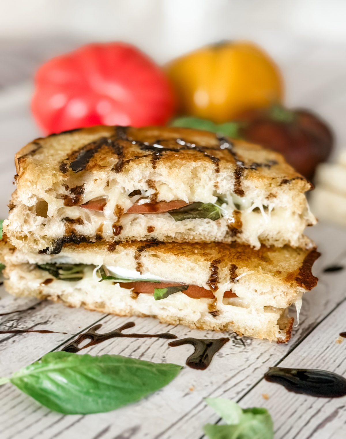 Caprese Grilled Cheese Sandwich - Pound Dropper