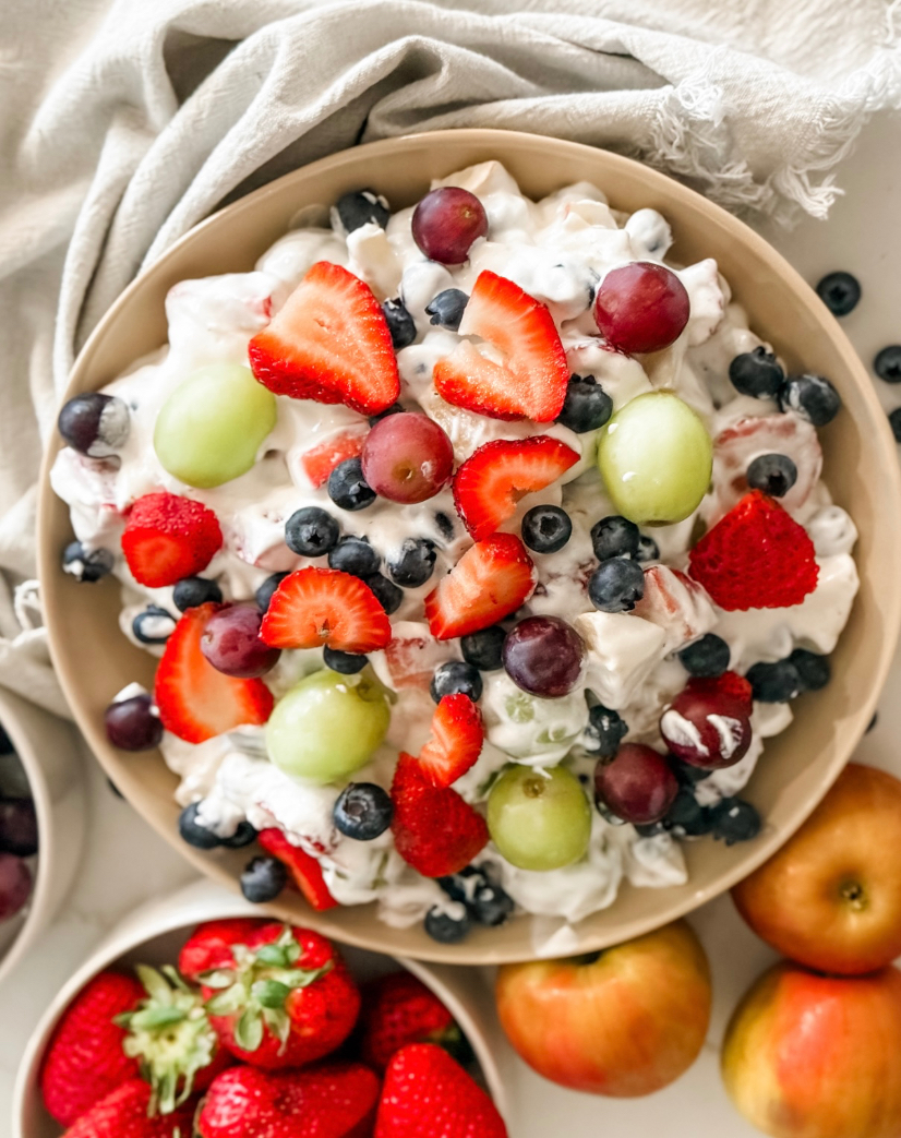 Creamy Fruit Salad - Pound Dropper
