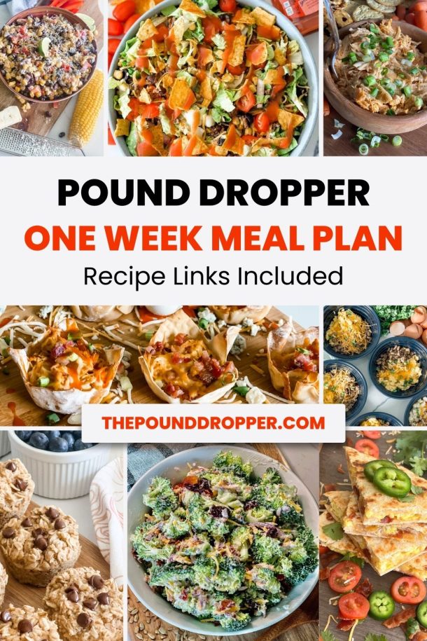 One Week Meal Plan Recipes - Pound Dropper